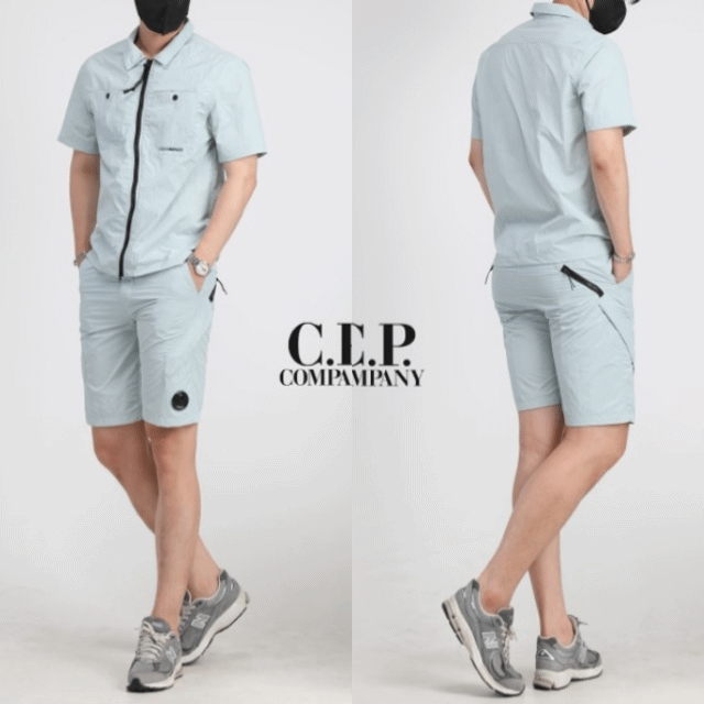 CP컴퍼니 고급 나일론 사이드 지퍼 반팔 2ps 세트 : JB스토어