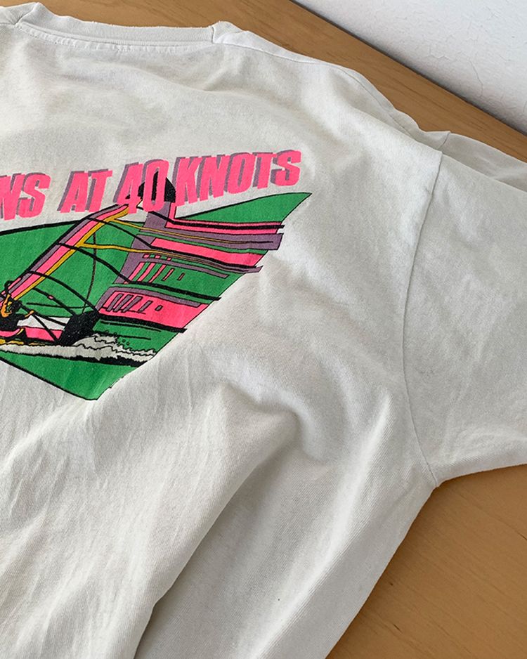 90's "LIFE BEGINS AT 40 KNOTS" USA T-shirt : lilisun