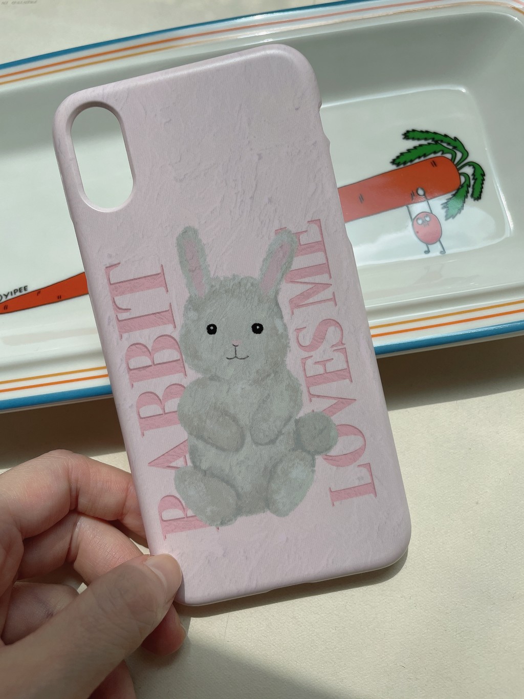 [폰케이스] PINK RABBIT LOVES ME PHONE CASE (Lettering) : 르세임디 LE SAMEDI