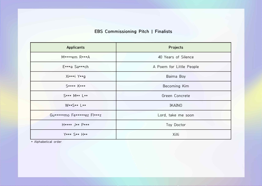 [K-DOCS 2023] Finalists for EBS Commissioning Pitch : QnA