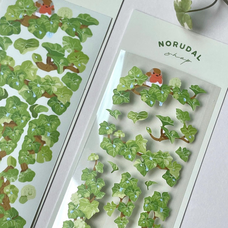Norudal_shop | Ivy Lease Confetti Removable Seal Sticker : Lovticker