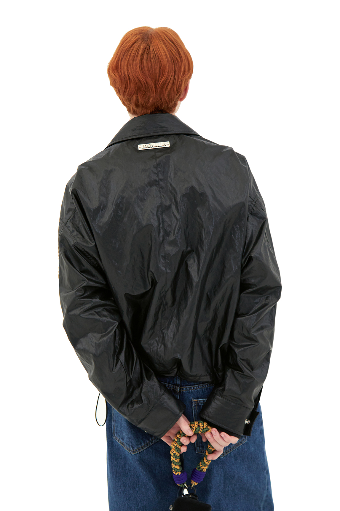 Crease eco leather jacket (black) : 더 아이덴티티 프로젝트 LAB