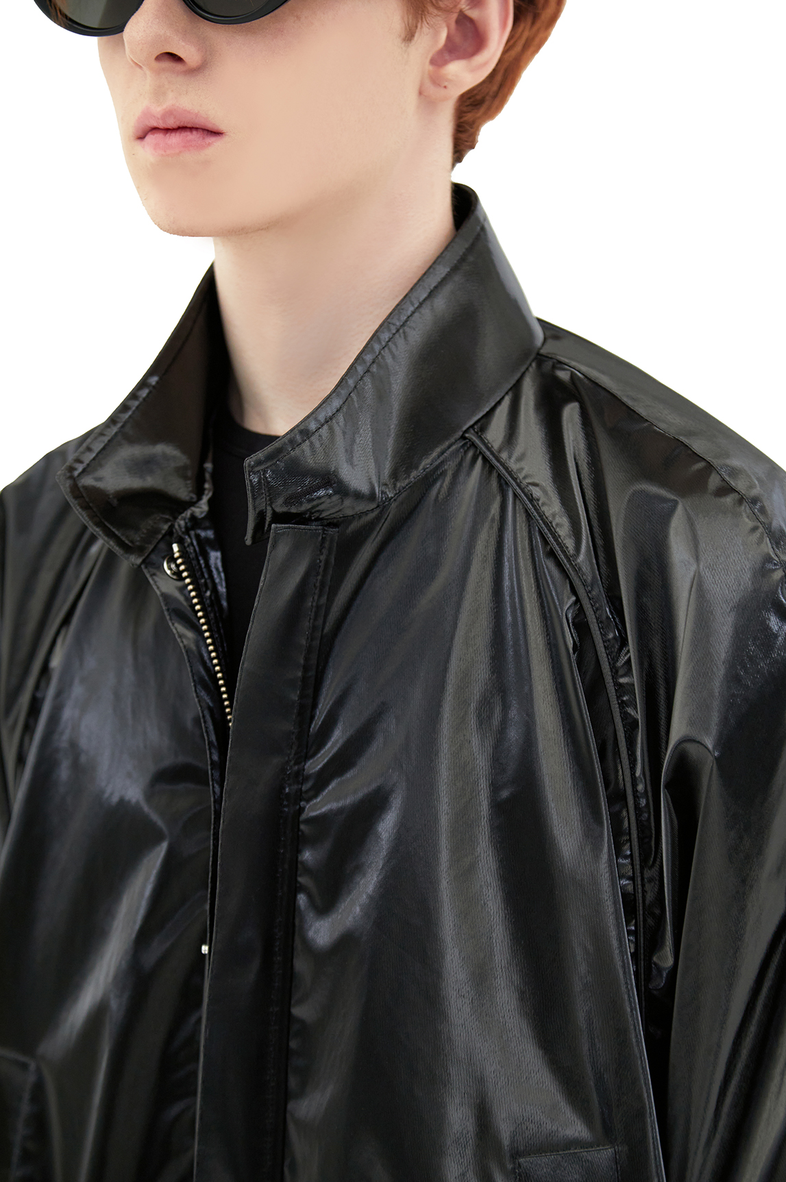 Sparkling raglan overfit jumper (black) : 더 아이덴티티 프로젝트 LAB