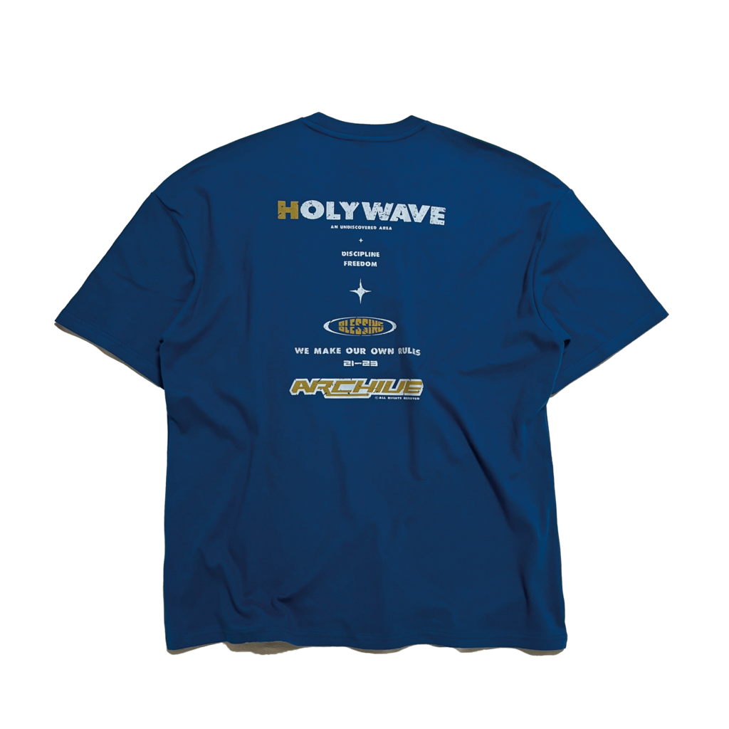 Wavecode T-shirt (blue) : 홀리웨이브