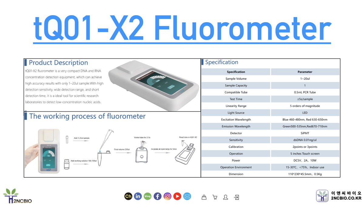 tQ01-X2 Fluorometer : DNA/RNA Preps