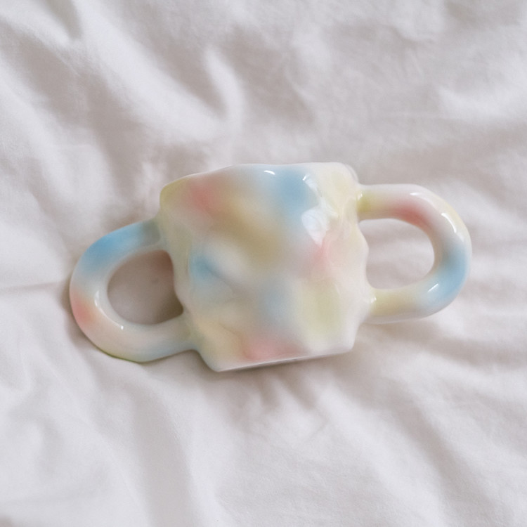Lumpy Mug - Airbrush Painting (Two-handles) : MUSHMUSH