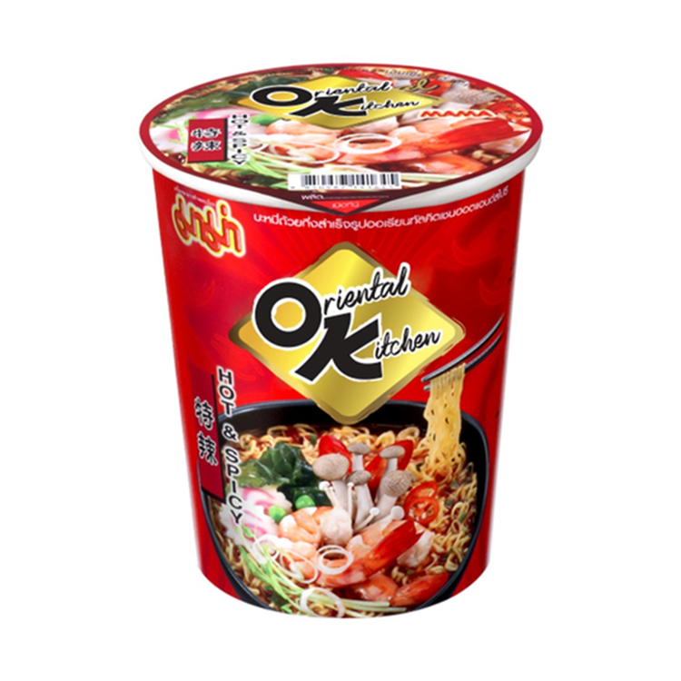 Mama/태국 마마 OK 오리엔탈 키친 컵라면 (Hot&Spicy) 80g : 니코니코 타이 마켓 / 태국 구매 대행