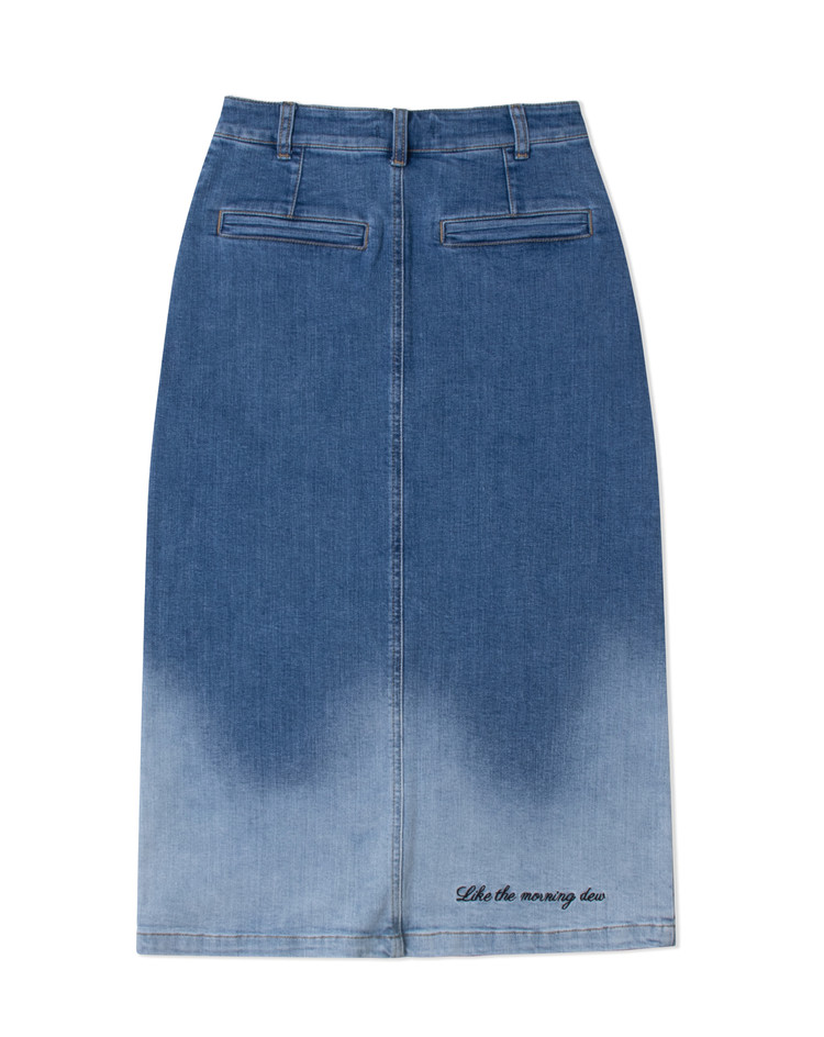 [Symbol] 프론트 슬릿 데님 롱스커트 : PS1103