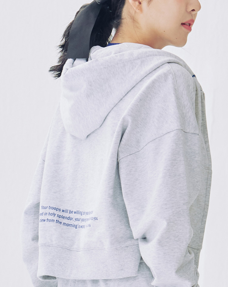 [Psalm110:3] 시그니쳐 스웨트 숏 후드짚업(L/Gray) : PS1103