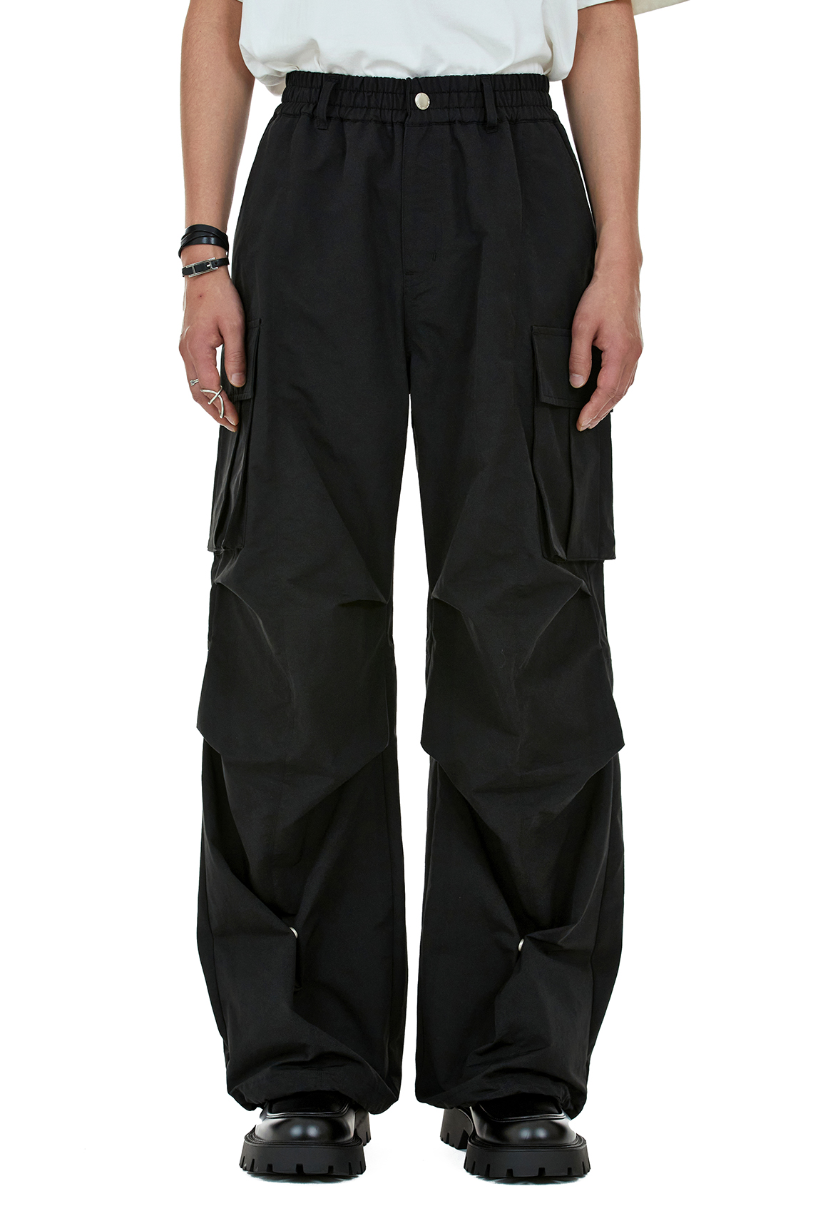 Modify snap cargo pants (black) : 더 아이덴티티 프로젝트 LAB