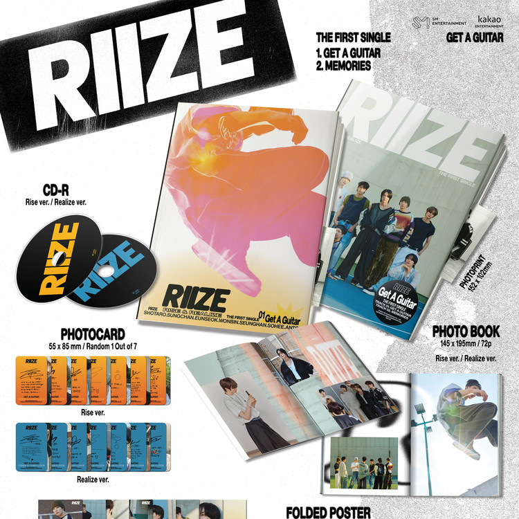 라이즈 (RIIZE) : 싱글 1집 [Get A Guitar] [Rise Ver. / Realize Ver.2종 중 랜덤1장 ...