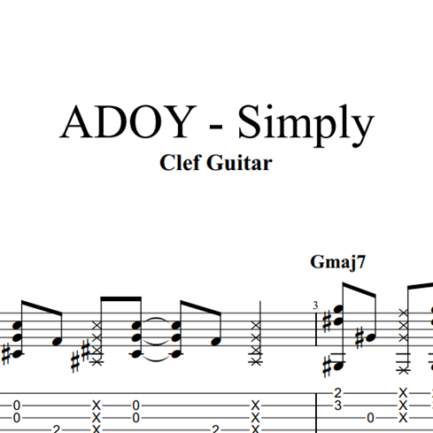 ADOY - Simply [타브] : Clef Guitar 타브 악보