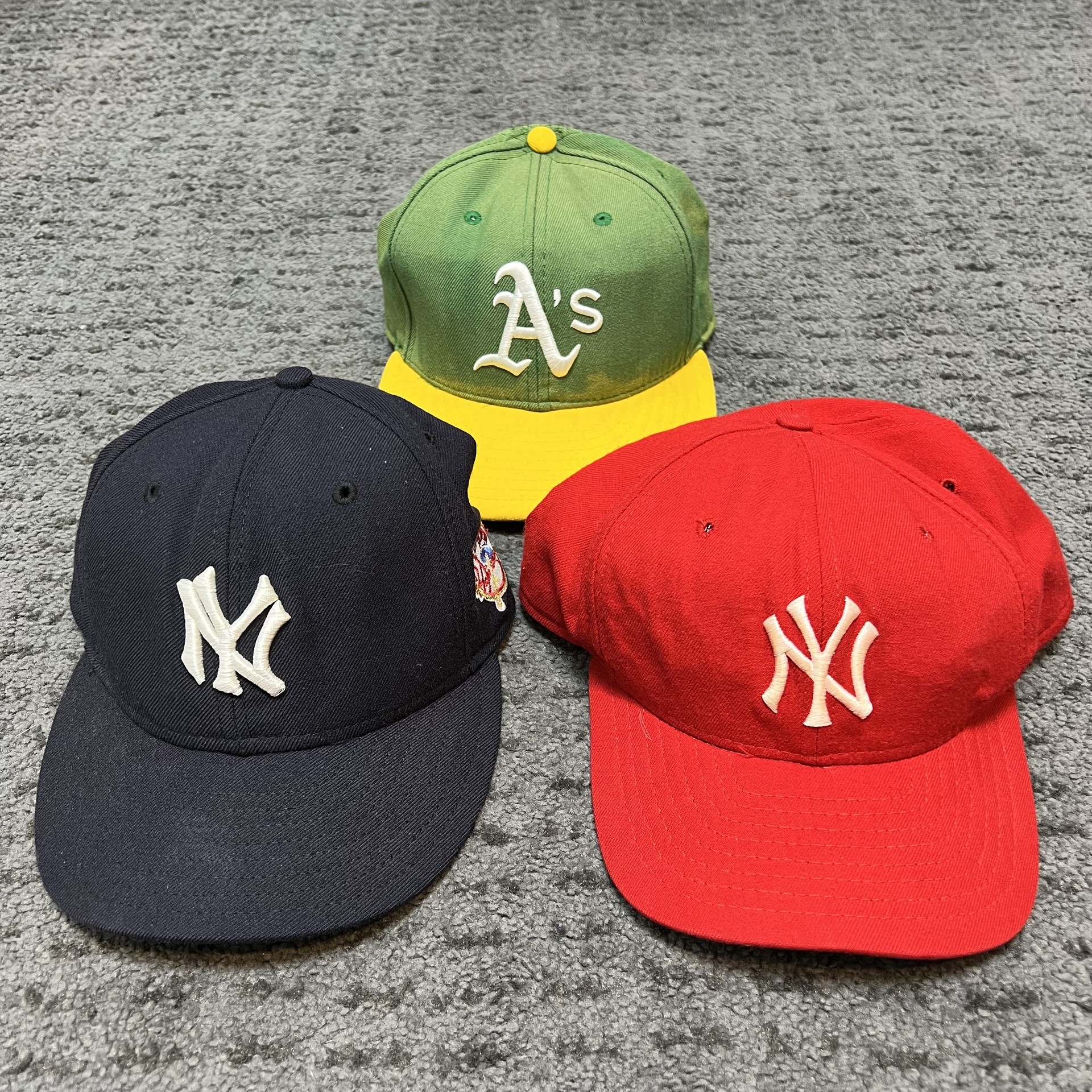90s newera new york yankees snap back red : soberseoul