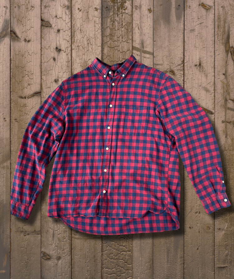 MGR-RED CHECK SHIRT (FEAT. H&M) : 몬데그린레코즈