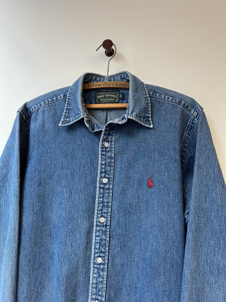 8-90's Polo Country Denim Shirt (110) : 라이트하우스 스토어
