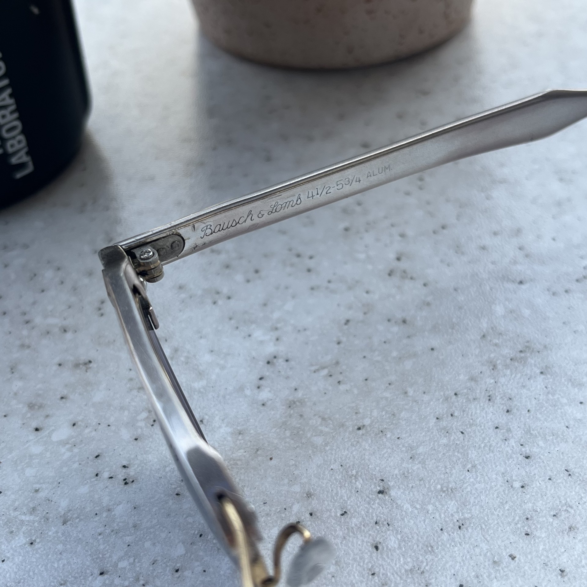 rare !! 50s-60s Bausch & Lomb Eyeglasses Frames silver/gold 44-20 ...