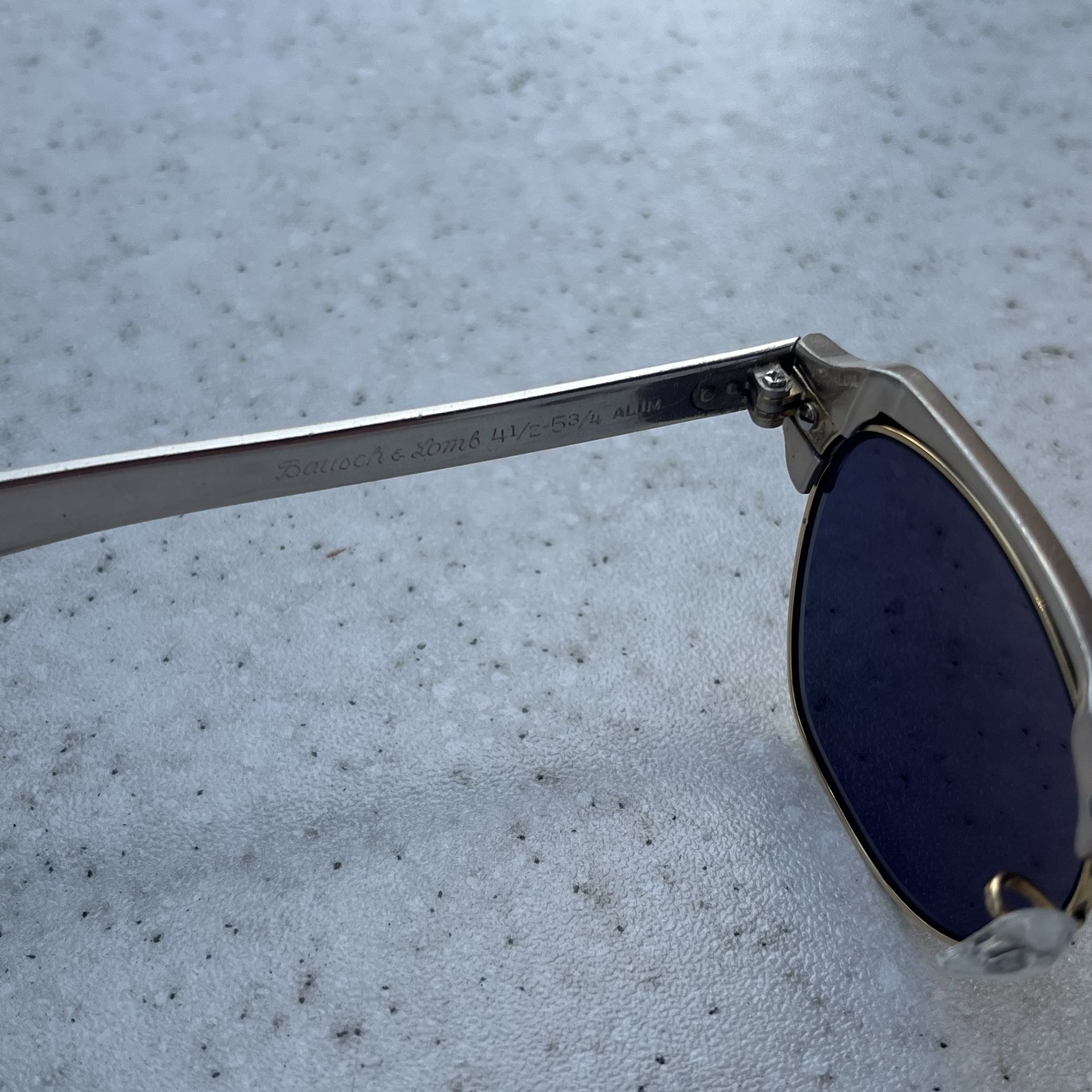 rare !! 50s-60s Bausch & Lomb Eyeglasses Frames silver/gold 44-20 ...