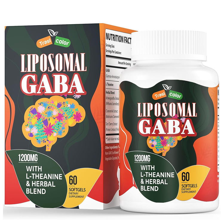 트라시컬러, 리포좀 리포조말 리포솜 가바 위드 L-테아닌 1200mg - 60소프트젤 / Trasicolor Liposomal GABA with L-Theanine ...