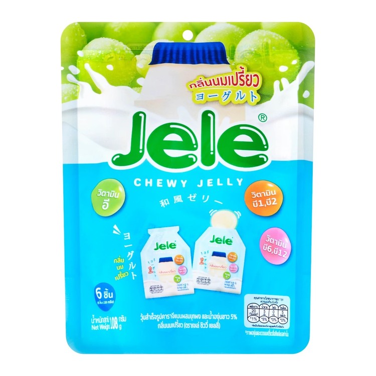 Jele/เจเล่ ชิววี่เยลลี่ ผสมบุก กลิ่นนมเปรี้ยว 108 กรัม : นิโกะ นิโกะ มาร์เก็ต/ตัวแทนจัดซื้อและ ...