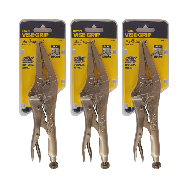 공구 수공구 플라이어 어윈 바이스 그립 롱노우즈 락킹플라이어 9LN 1502L3 225mm : 나바론 종합상사