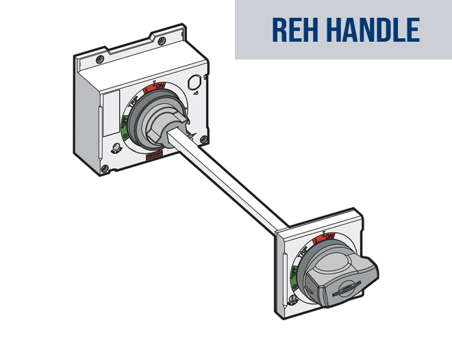 확장형 핸들, Handle, REH0-S, REH0-L, REH0-R, REH0C for UTE100, NEMA 1, UL ...