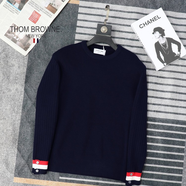 [THOM BROWNE] 톰브라운 삼선 네이비 스웨터 : 루호샵