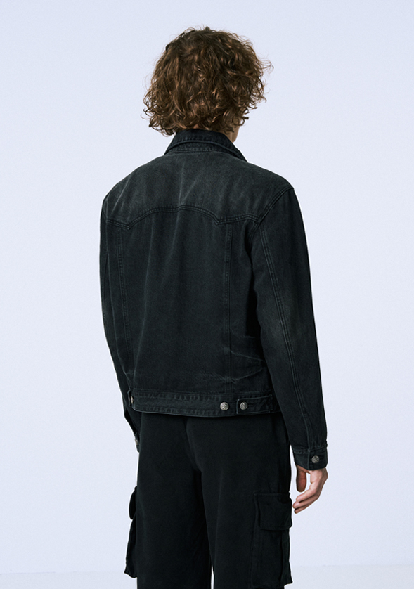 (세비지) Denim Trucker Jacket - Washed Black : 세비지