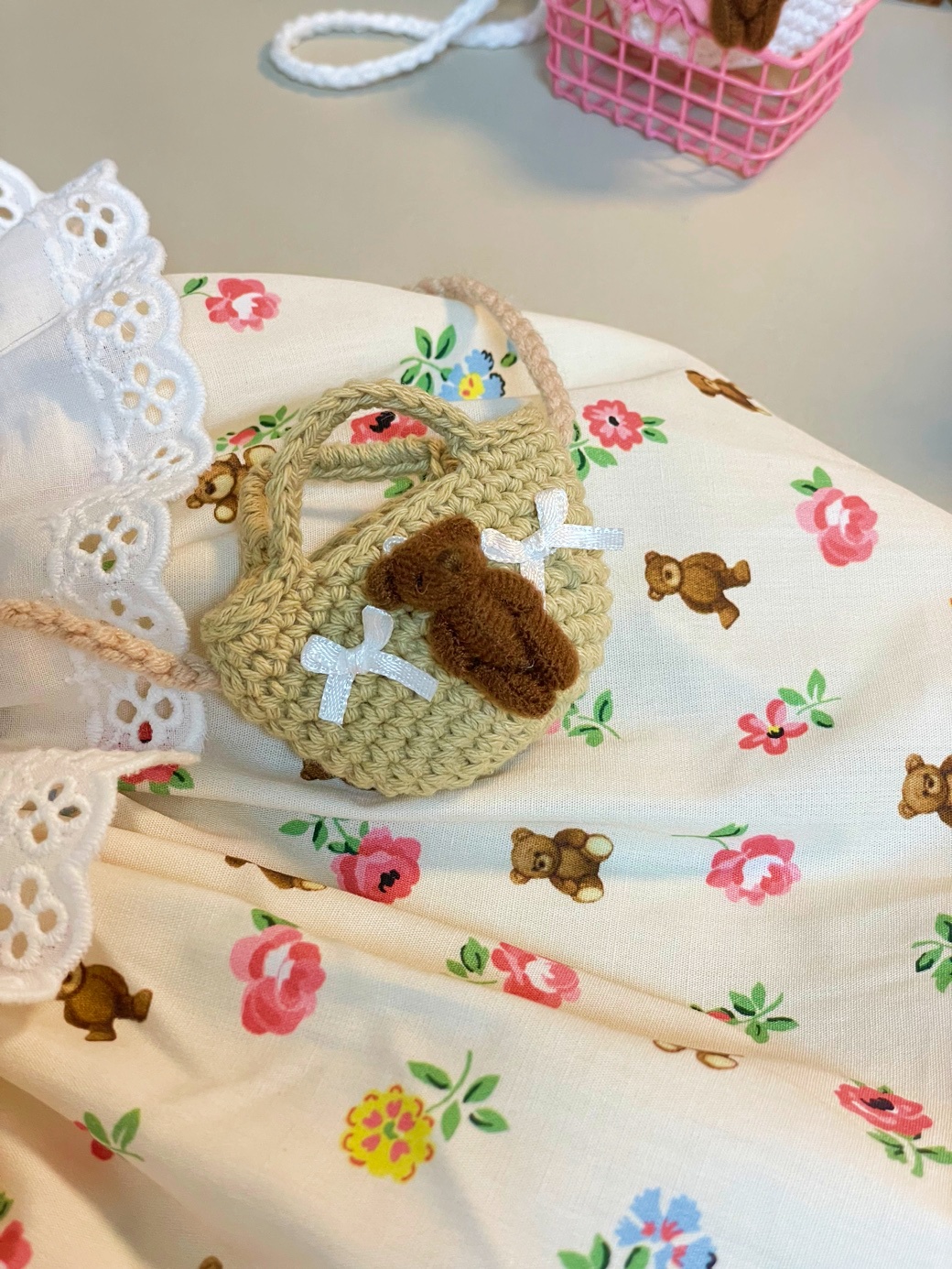 밍구르- 리틀베어 바스켓 백