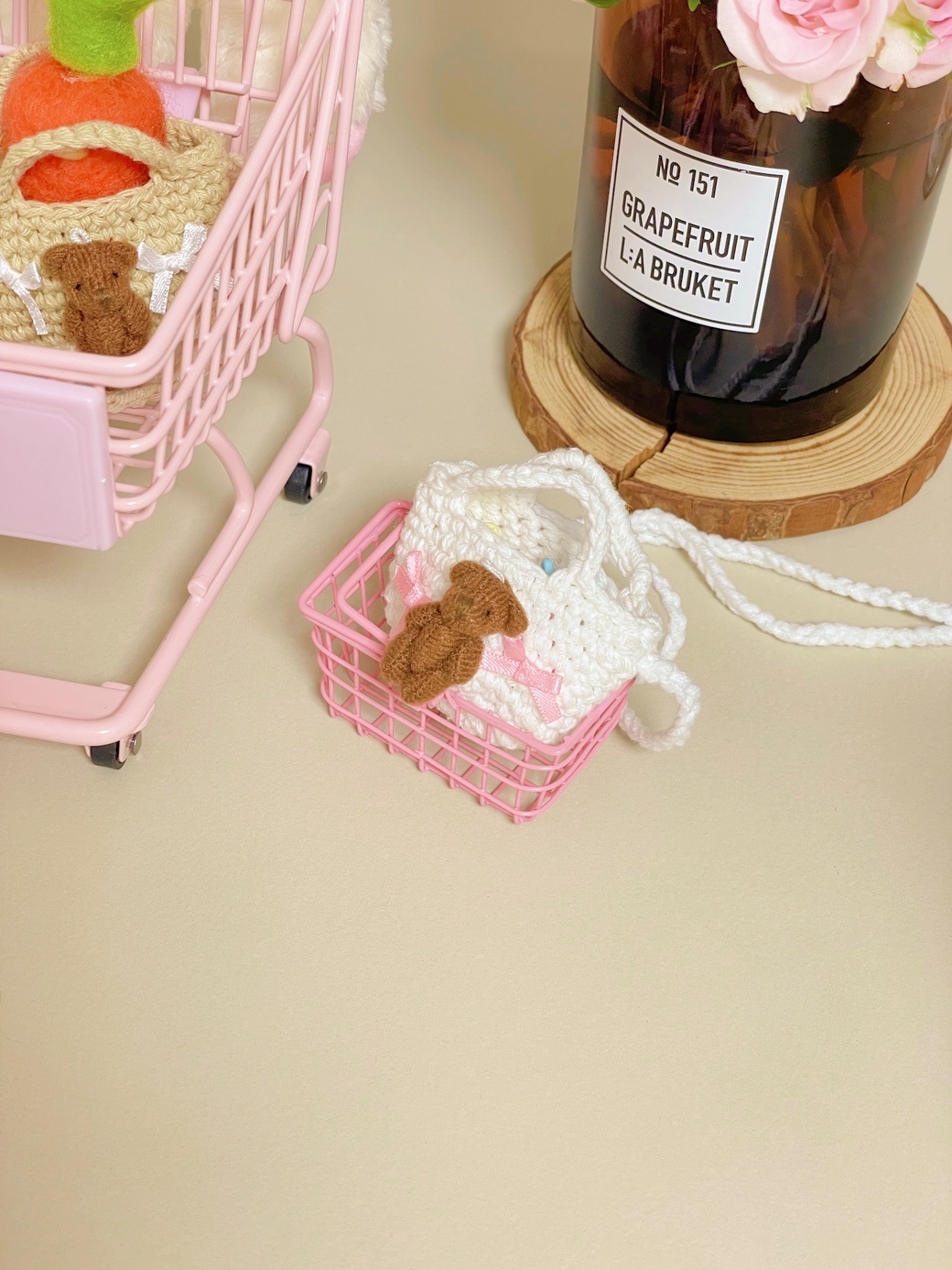 밍구르- 리틀베어 바스켓 백