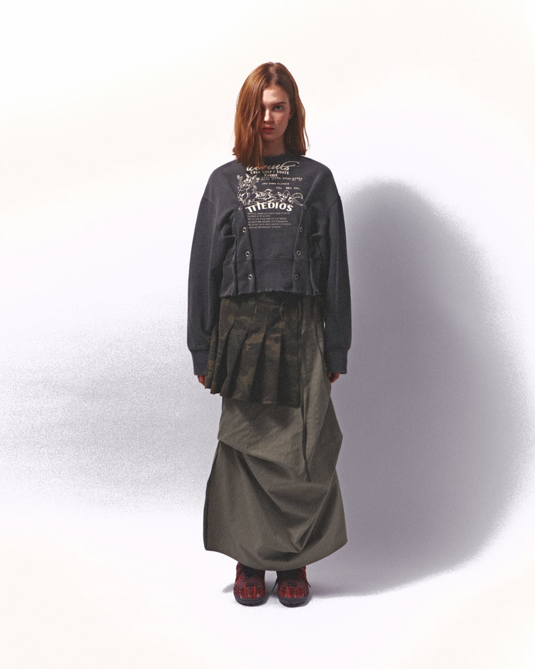 23 layerd tuck long skirts : loerails korea