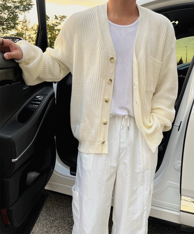 노러 하찌 버튼 가디건 (5color) : 원스톤