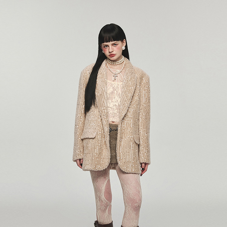 1JINNSTUDIO spangle fur jacket : 유스키트 YOUTHKIT