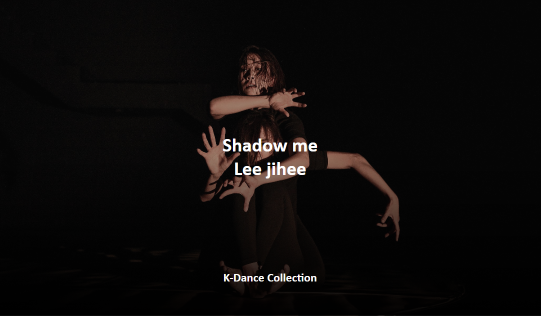 Shadow me : 무대공연(Stage performance)