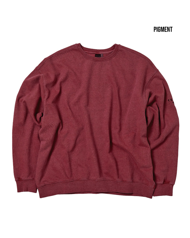 Mundane crewneck sweatshirt (Pigment red) : 텍타이트