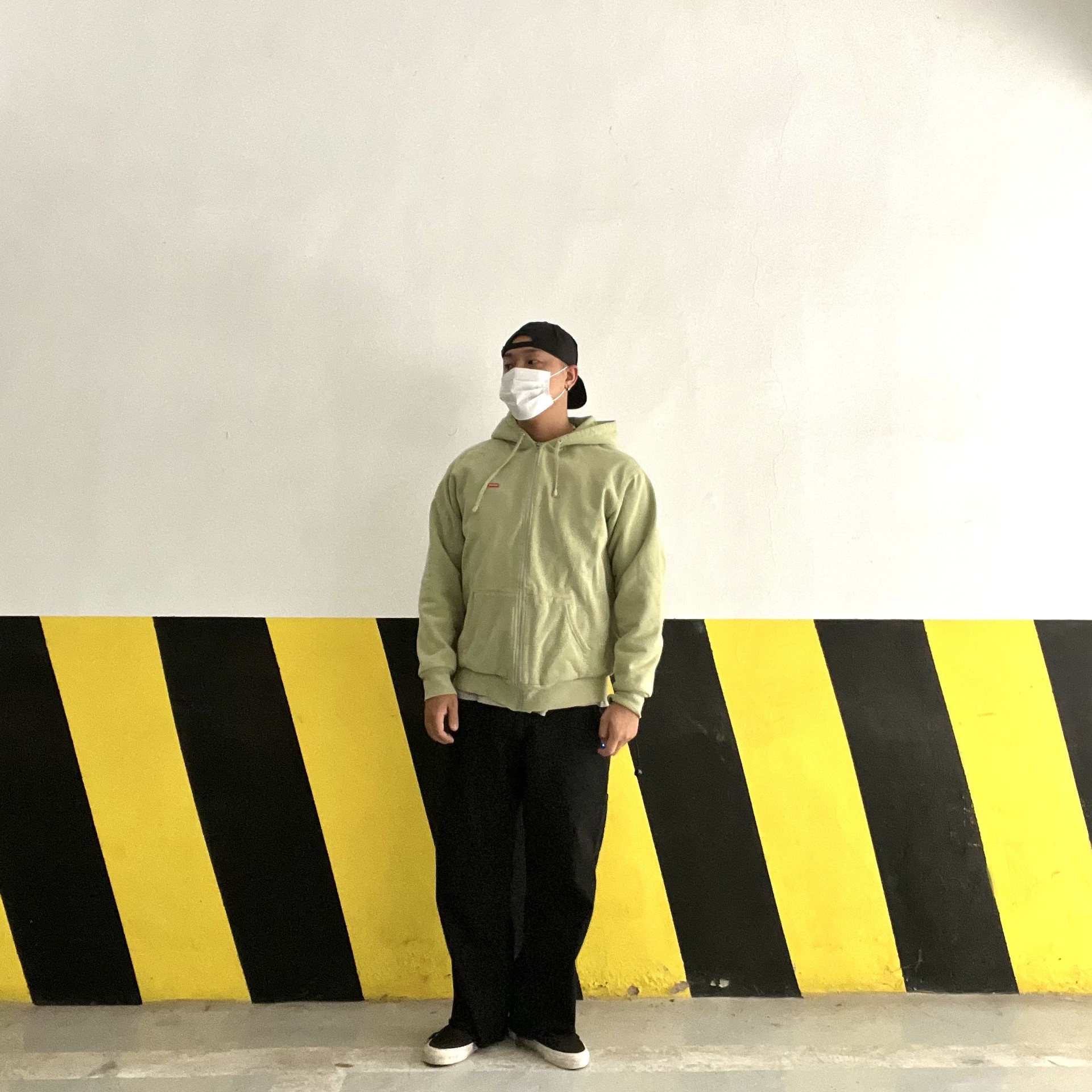 16fw supreme small logo thermal hoodie zip up col.sage sz.XL : soberseoul