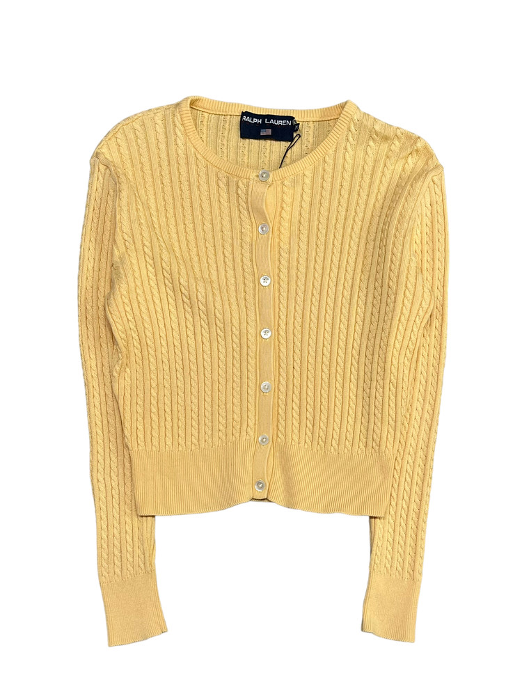 RALPH LAUREN cotton cable cardigan : RAG STORE