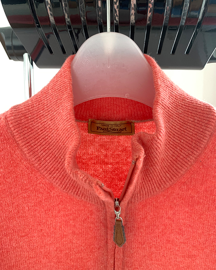 90's Paul Stuart Wool zip-up Knit (made in Italy) : lilisun