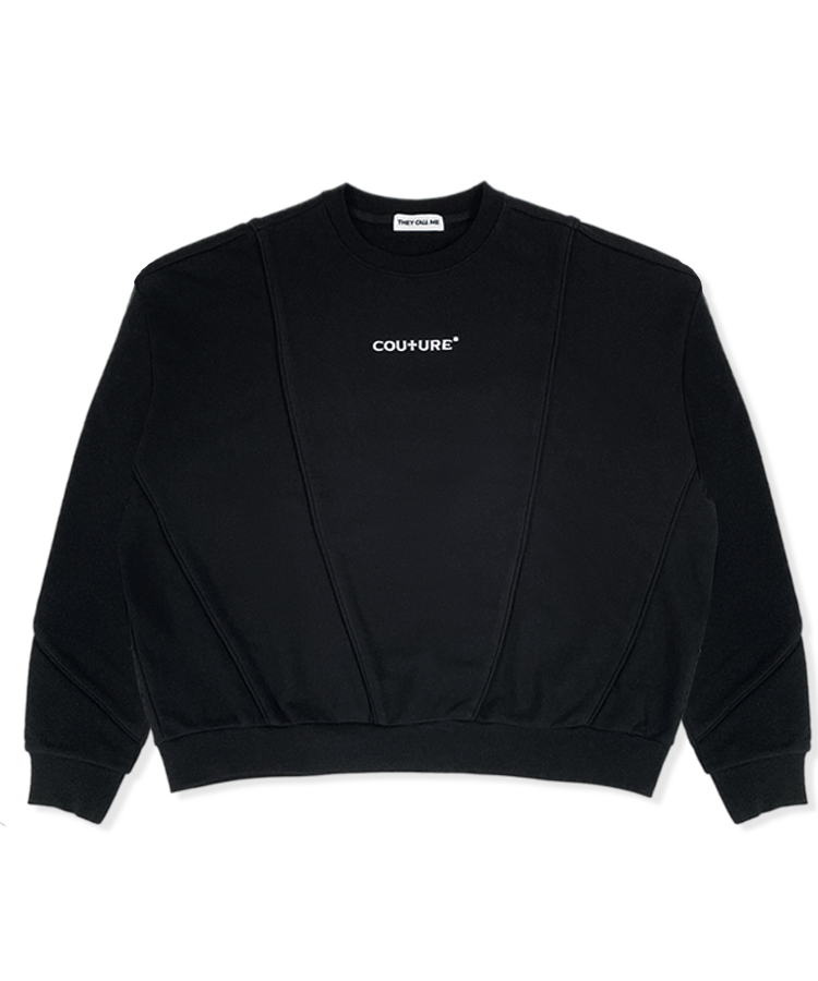 THEY CALL ME 018- COUTURE SWEATSHIRT Black : THEY CALL ME 데이 콜 미