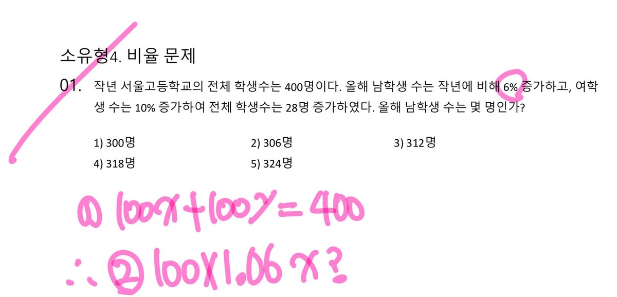[질문 문제집: GSAT 통합기본서][문제 번호: 소유형4 비율문제] : 봉봉TV
