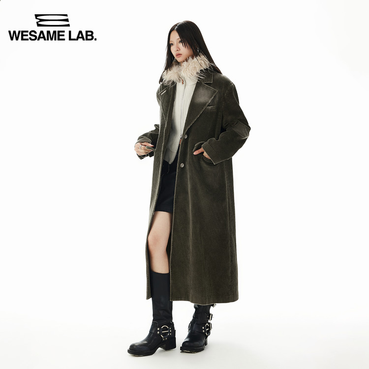 WESAME LAB corduroy luxury coat muffler set : 유스키트 YOUTHKIT