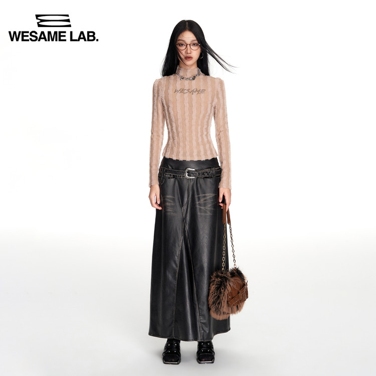 WESAME LAB high-neck slim fit stripe knitwear : 유스키트 YOUTHKIT