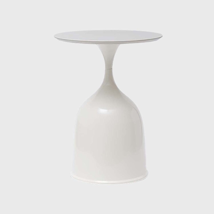 Octavia Glossy Cream White Metal Side Table (DAUST95) : 스튜디오딥스 (STUDIO ...