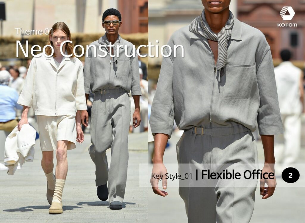 24 S/S Men's Style Forecast: Theme1_Neo Construction_Key Style_01 Flexible Office(2) : HYDNSTUDIO
