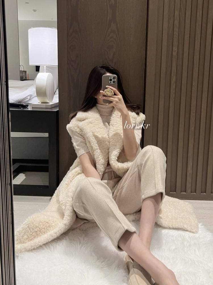 Max teddy wool shearing vest coat : Lorr