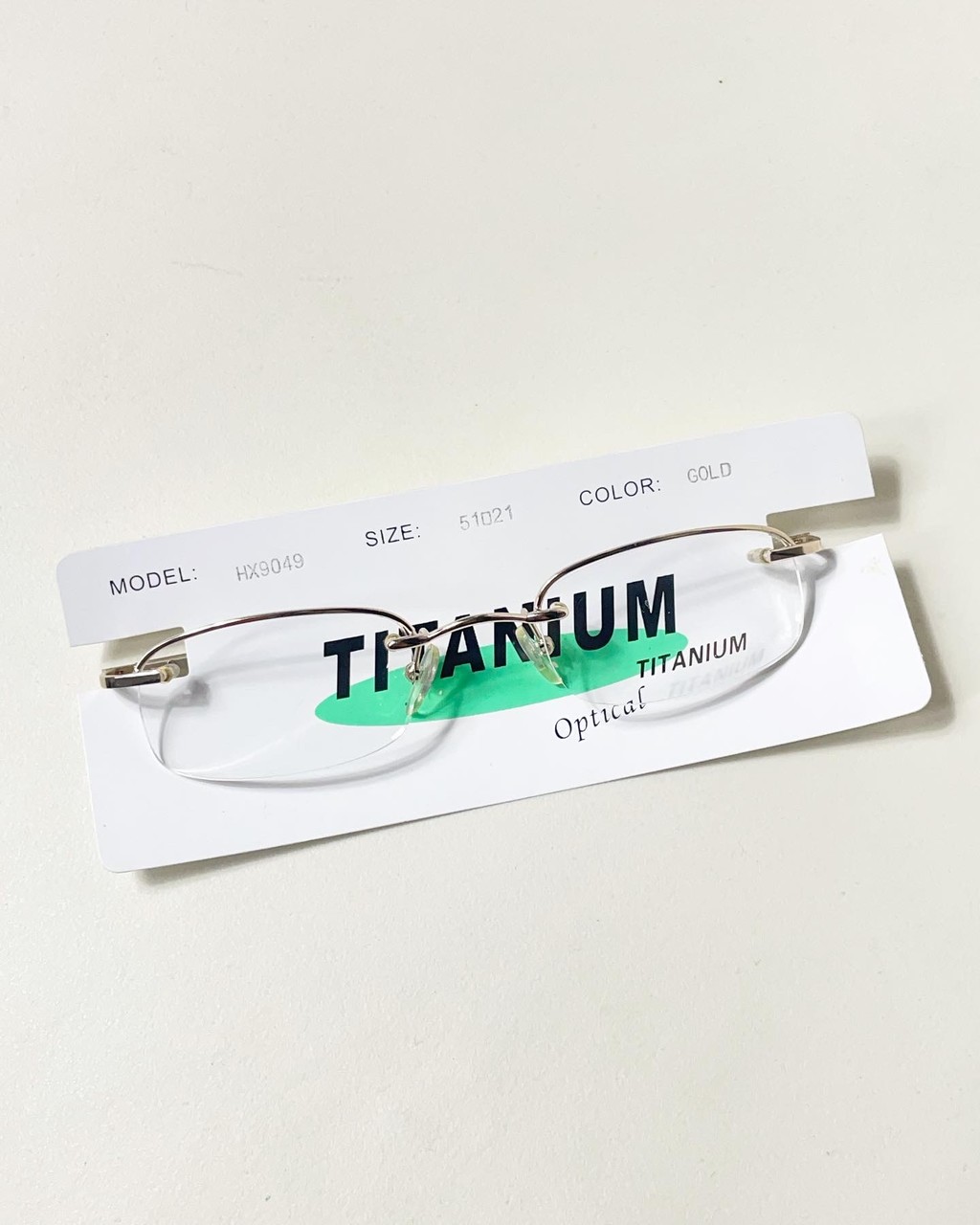 90s Titanium Optical Half-Rimmed Glasses : Share the vibe