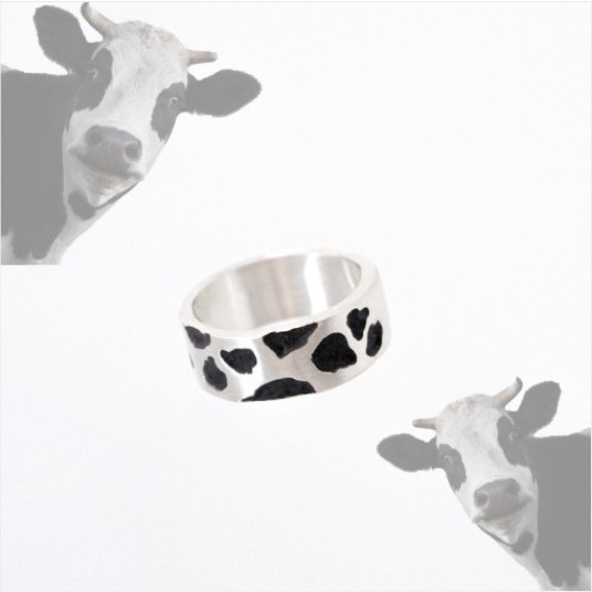 [스링] 얼룩소 패턴 반지 : 단길