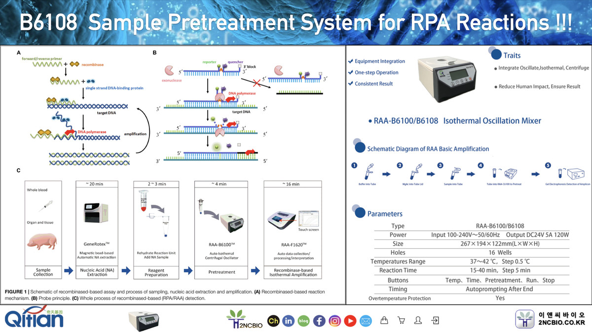 B6108 Sample Pretreatment System for RPA, MIRA Kits : Recomninase ...