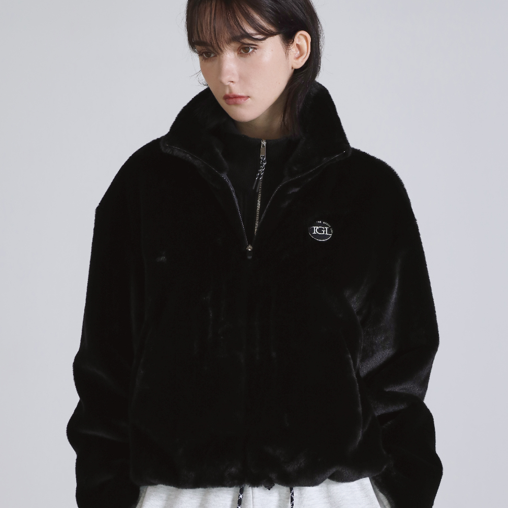 더그린랩_ECO MINK FUR CROP JK_BLACK : The GREEN Lab | 더그린랩
