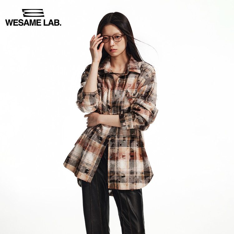 WESAME LAB Vintage Loose-Fit Graduation Check Commute Shirt : 유스키트 YOUTHKIT