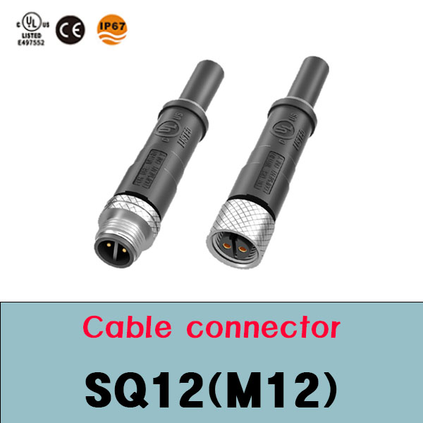 SQ12-2P(M12) SQ12-3P SQ12-4P SQ12-5P 전선 방수 커넥터 IP67 와이어 연결 케이블 방수 터미널 ...